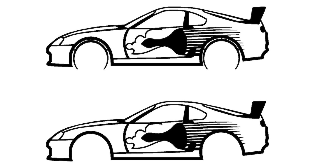 Toyota Supra Fast & Furious Silhouette Dxf/svg File - Etsy