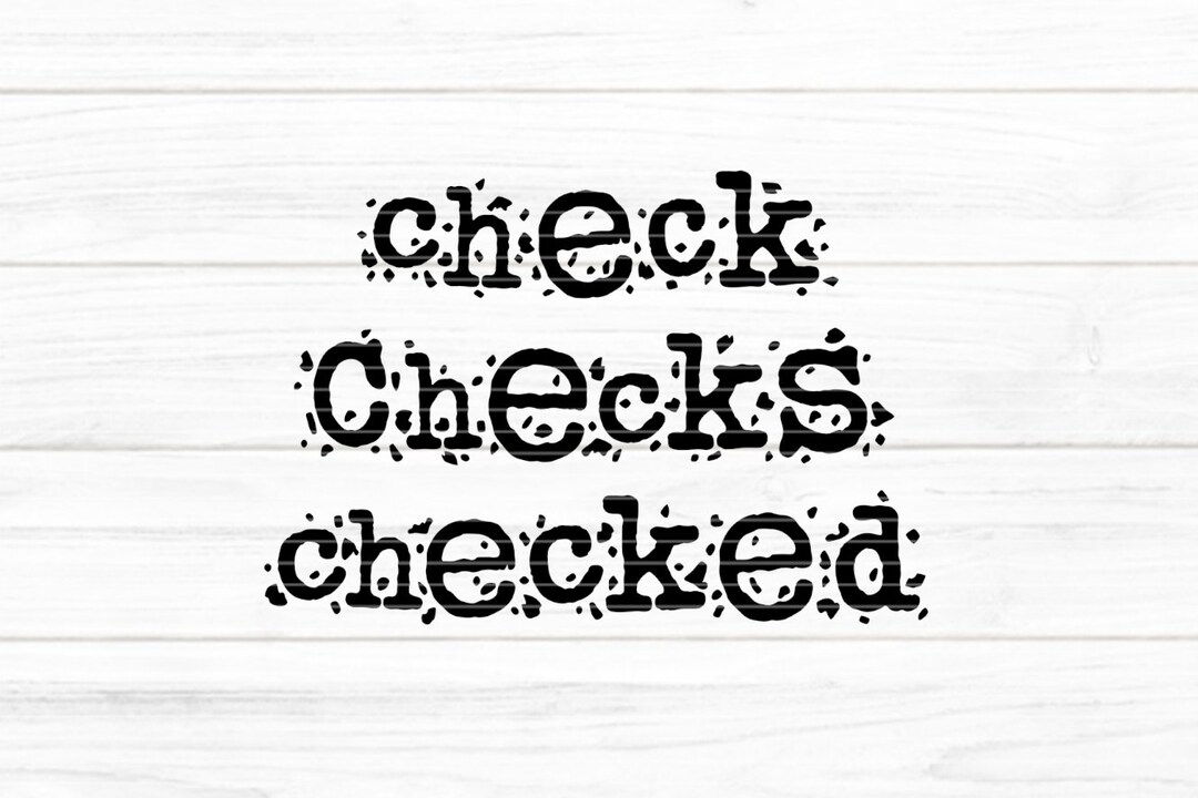 Check Cutting File SVG DXF FCM, Checks, Checked, Check, Kids, Tested ...