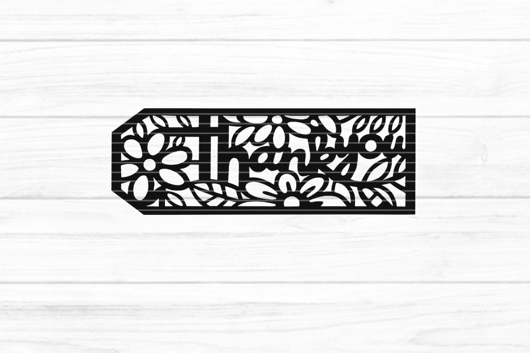 Thank You Cutting File SVG DXF FCM, Decoration, Thank You, Tag, Thank ...