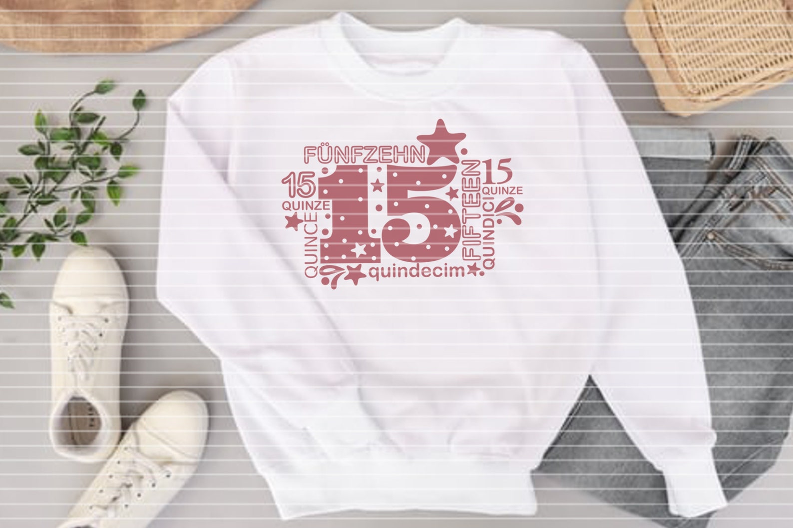 Fifteen Cutting File SVG DXF FCM, 15, Kids, Fifteen, Number, Birthday ...