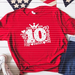 Zahl Zehn Plotterdatei SVG DXF FCM, Kinder, Krone, Zahl, 10, zehn, Geburtstag, Herz, Stern ...