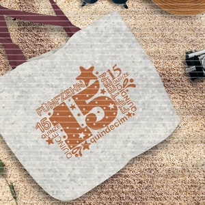 Fifteen Cutting File SVG DXF FCM, 15, Kids, Fifteen, Number, Birthday ...