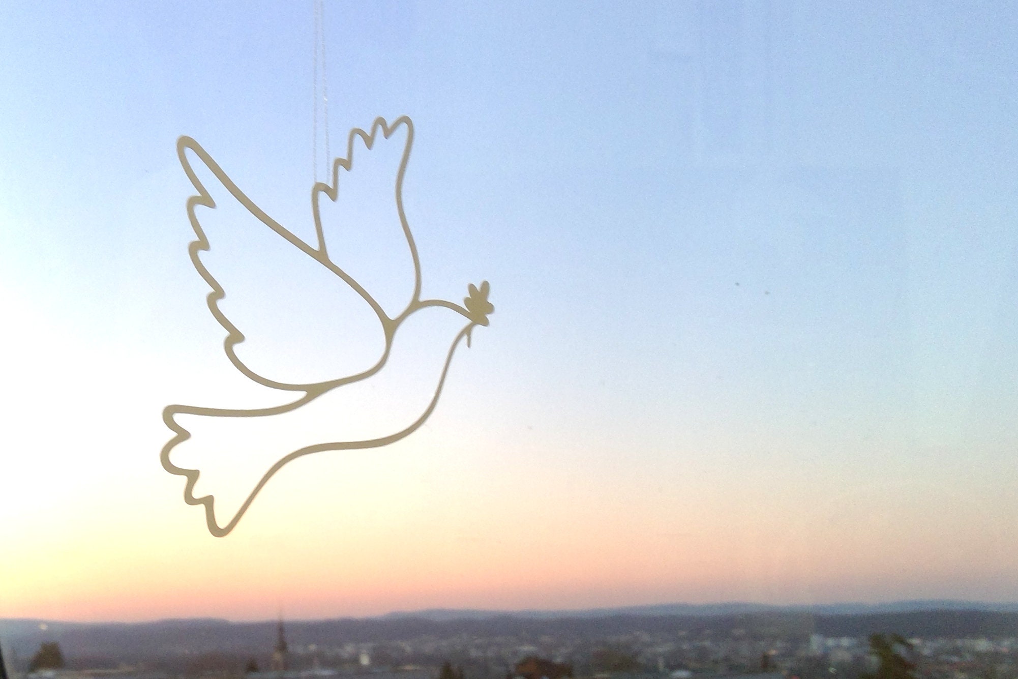 Taube Kontur Plotterdatei SVG DXF FCM, Frieden, Hochzeit, Taufe ...