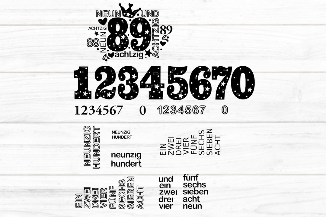 Numbers 80-100 Plotter File SVG FCM, Number, Numbers, Birthday ...