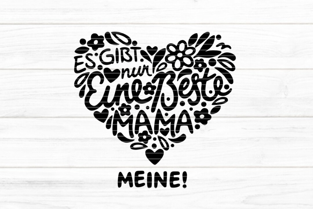 Mom Heart Plotter File SVG DXF FCM, Mother's Day, Mom, Mother, Birthday ...