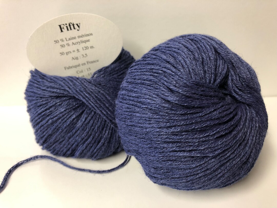Lot of 10 Balls of Blue Jeans Merino Wool 15/ 50% Merino/ Made in ...