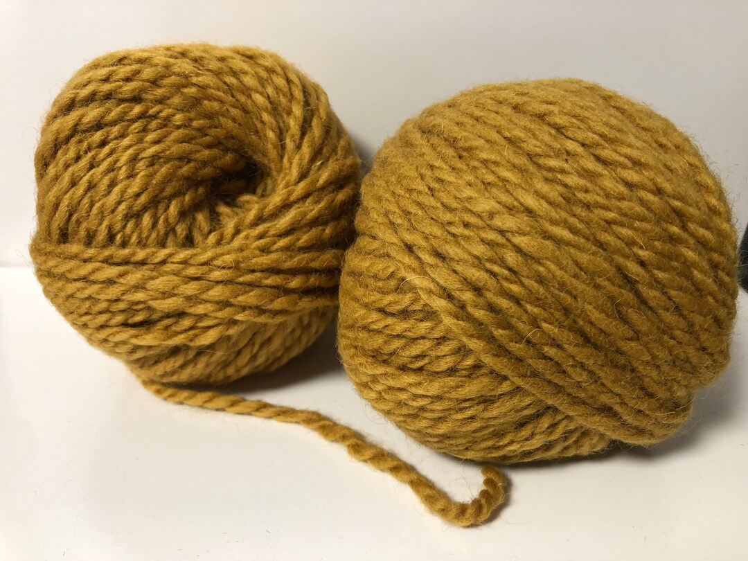 Batch of 10 Balls of Thick Wool Balls 100g Mustard / Made in - Etsy