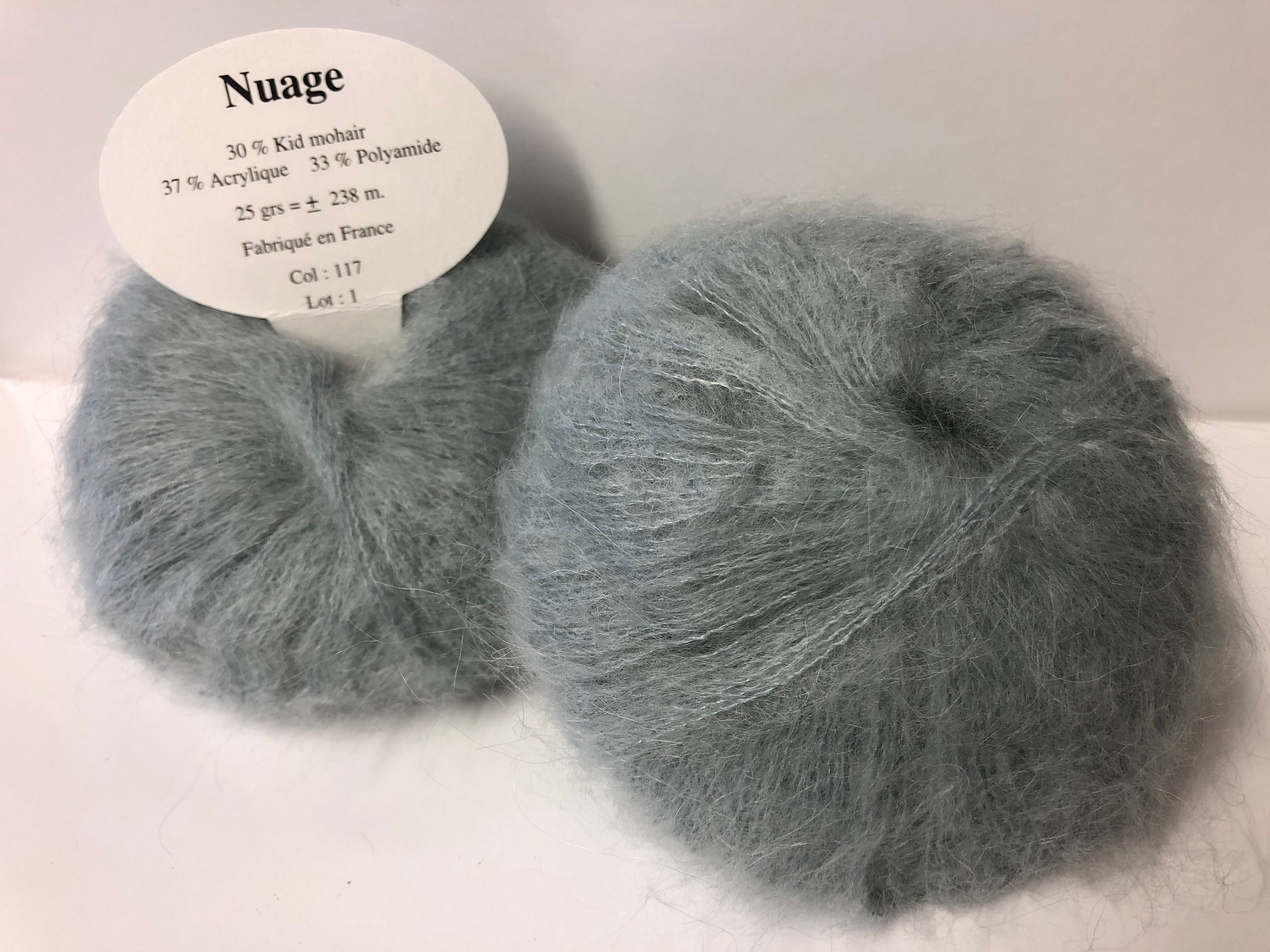 Lot de 10 pelotes de laine/ KID MOHAIR/ 117 écume/ fabriqué en - Etsy ...