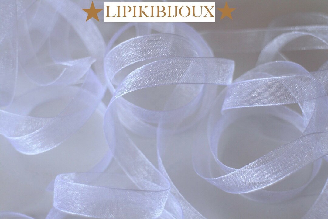 35 Meters of White Organdy Ribbon 10 Mm Wide for Your Jewelry - Etsy