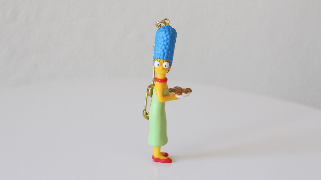 Marge Simpson Keychain in Gold Stainless Steel, Handmade - Etsy UK