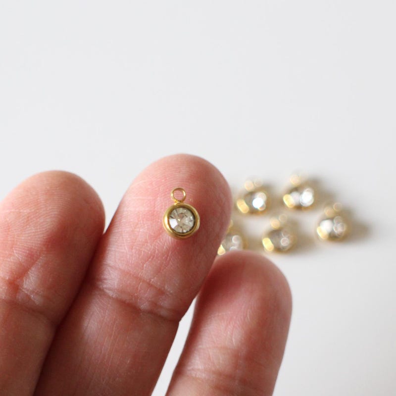 Rhinestones Charm - Etsy