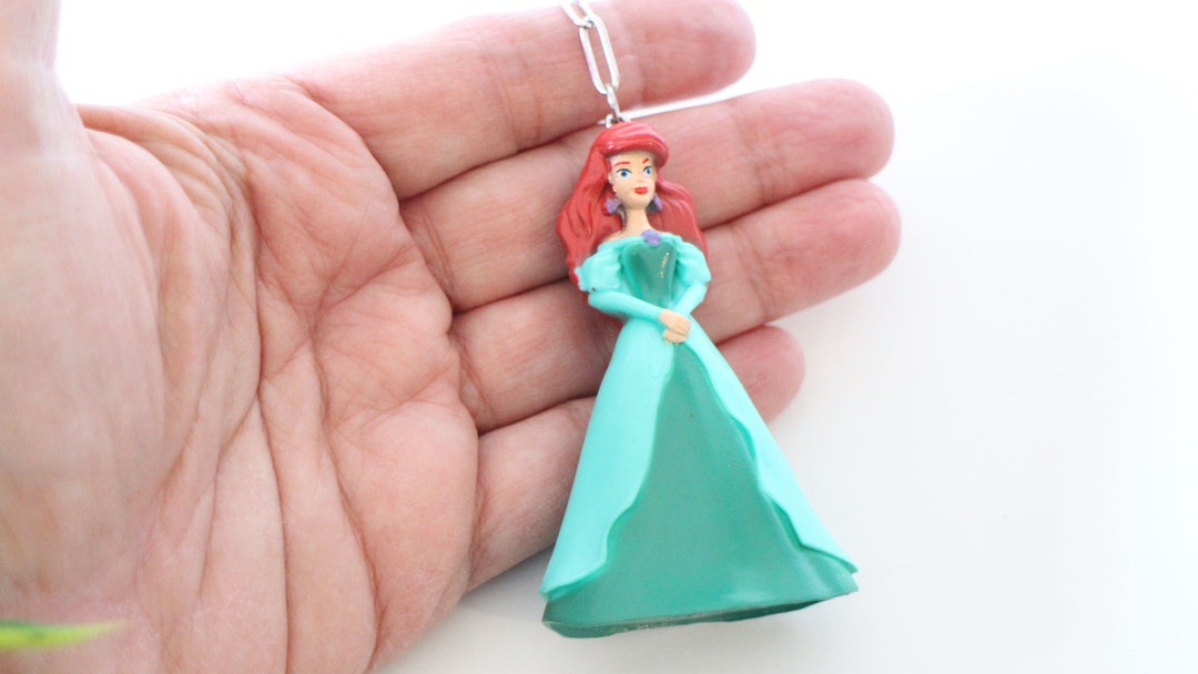 Ariel the Little Mermaid Keychain in Silver Stainless Steel Handmade - Etsy