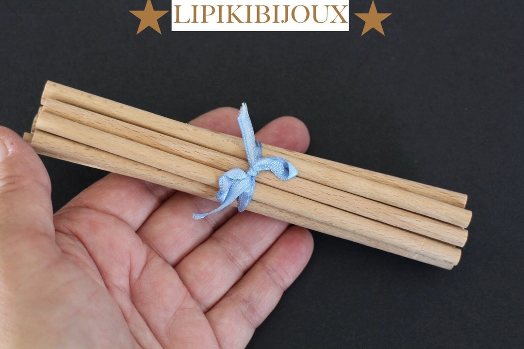 10 Round Natural Light Wooden Bar Sticks 150 X 6mm for - Etsy