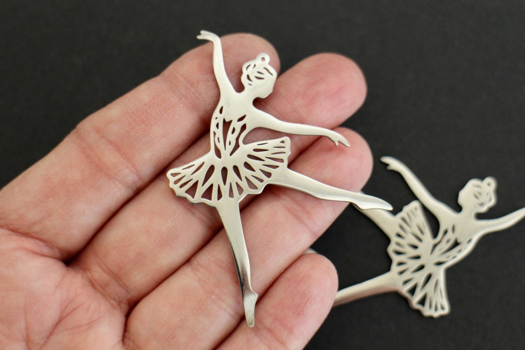 1 Large Chiseled Dancer Charm in Silver Stainless Steel 66 X 50 Mm - Etsy