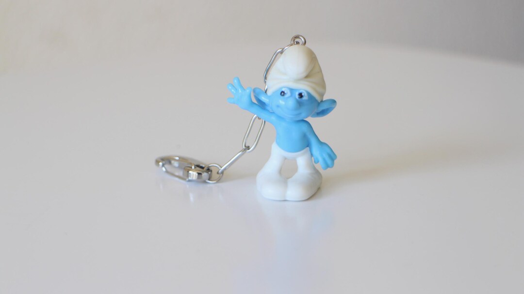 Smurf Keychain Stainless Steel Silver Handmade - Etsy