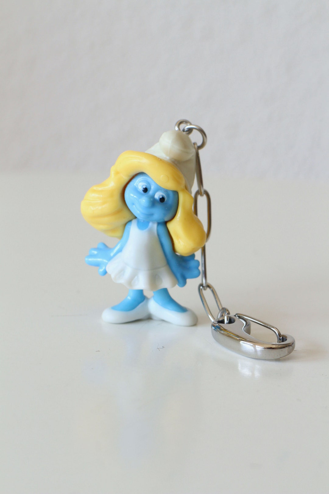 Smurfette Keychain in Silver Stainless Steel, Handmade - Etsy