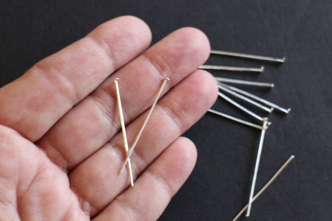 20 Flat Head Rods in Silver Metal 40 Mm - Etsy