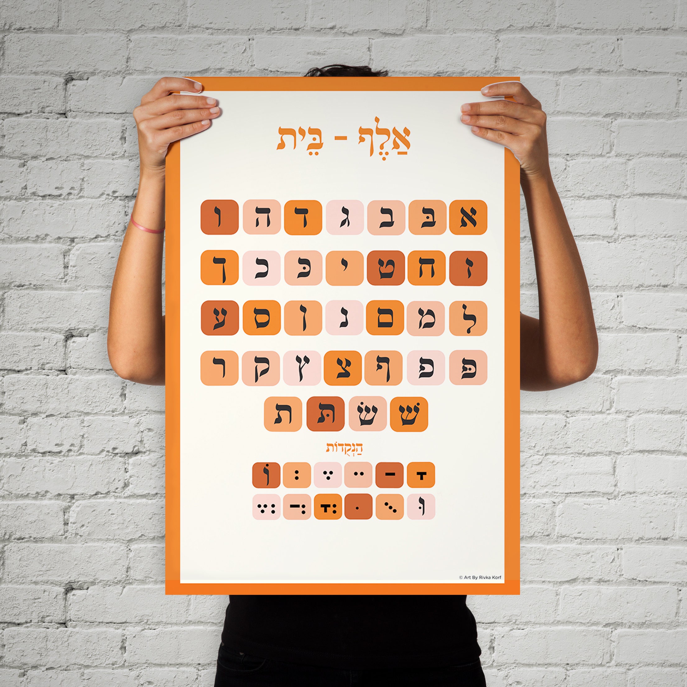 Alef Bet Poster - Etsy