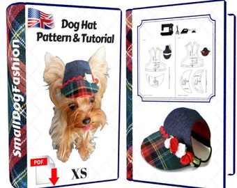 Dog Hat PDF Sewing Pattern Small Pet Hat Pet Clothes Pattern for Dogs ...