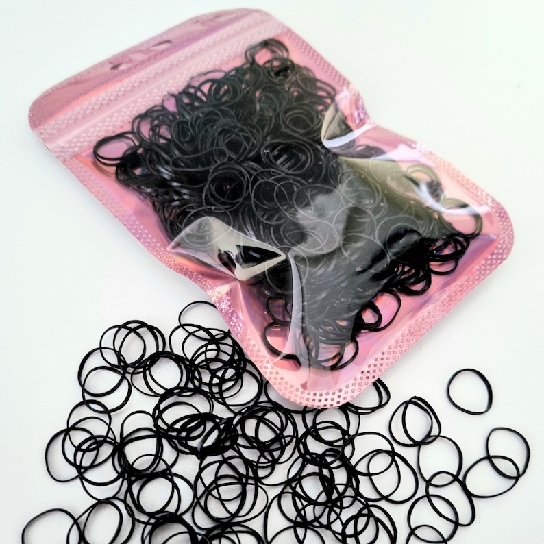 Black Rubber Bands for Dog Hair Bands Dog Grooming Lightweight Elastic ...