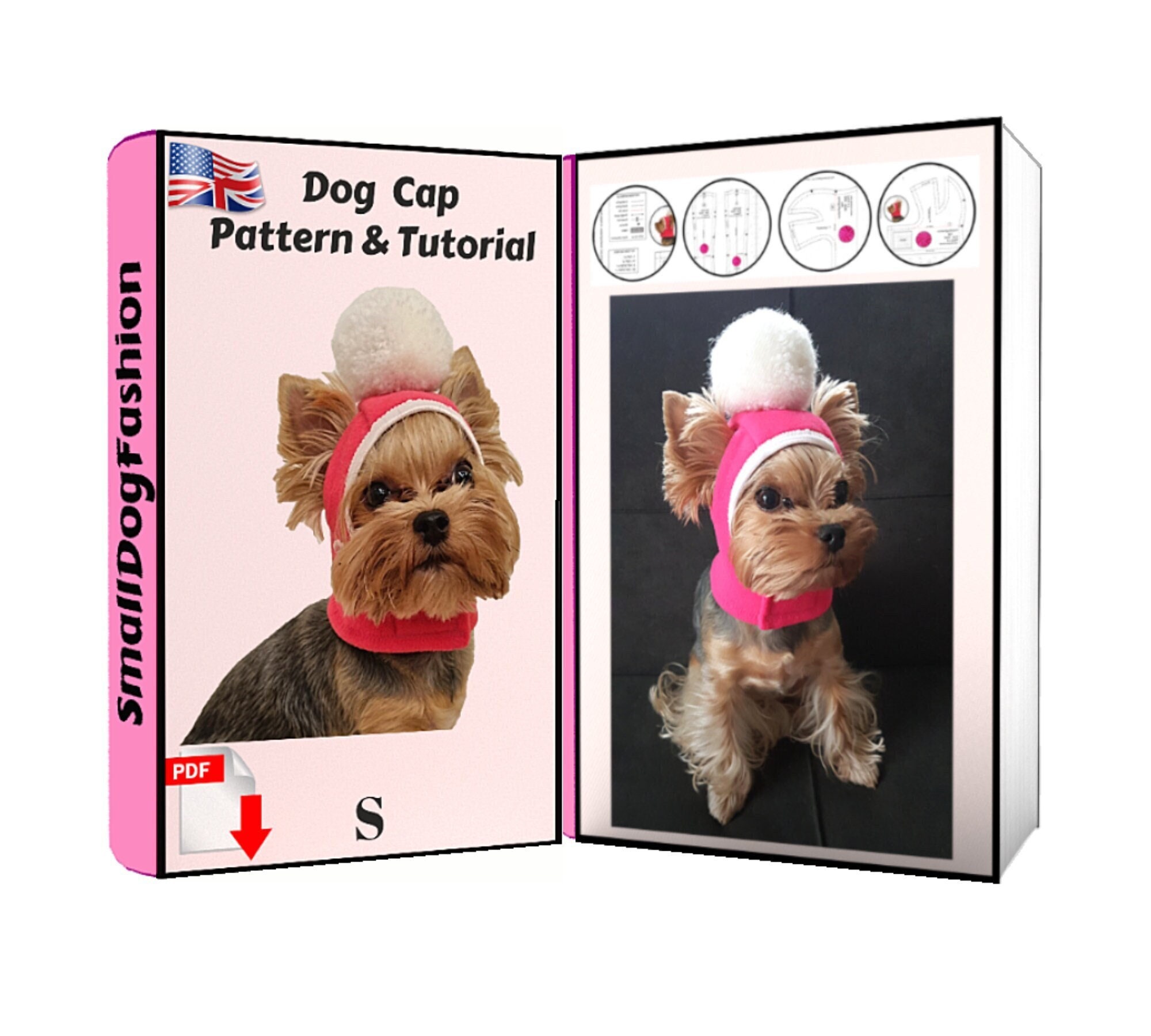 Dog Winter Hat Sewing Pattern PDF Small Pet Hat Pet Clothes Pattern for ...