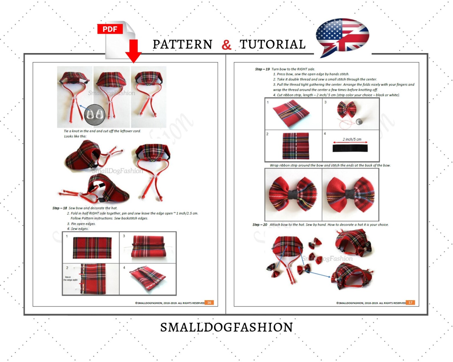 Dog Hat for Dogs PDF Pattern for Dog Clothes Small Dog Hat | Etsy