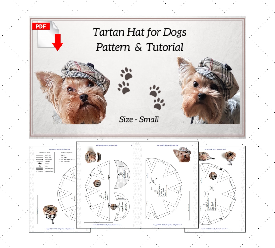 Small Dog Hat Pattern for Dog Pet Hat PDF Dog Hat Sewing Pdf - Etsy