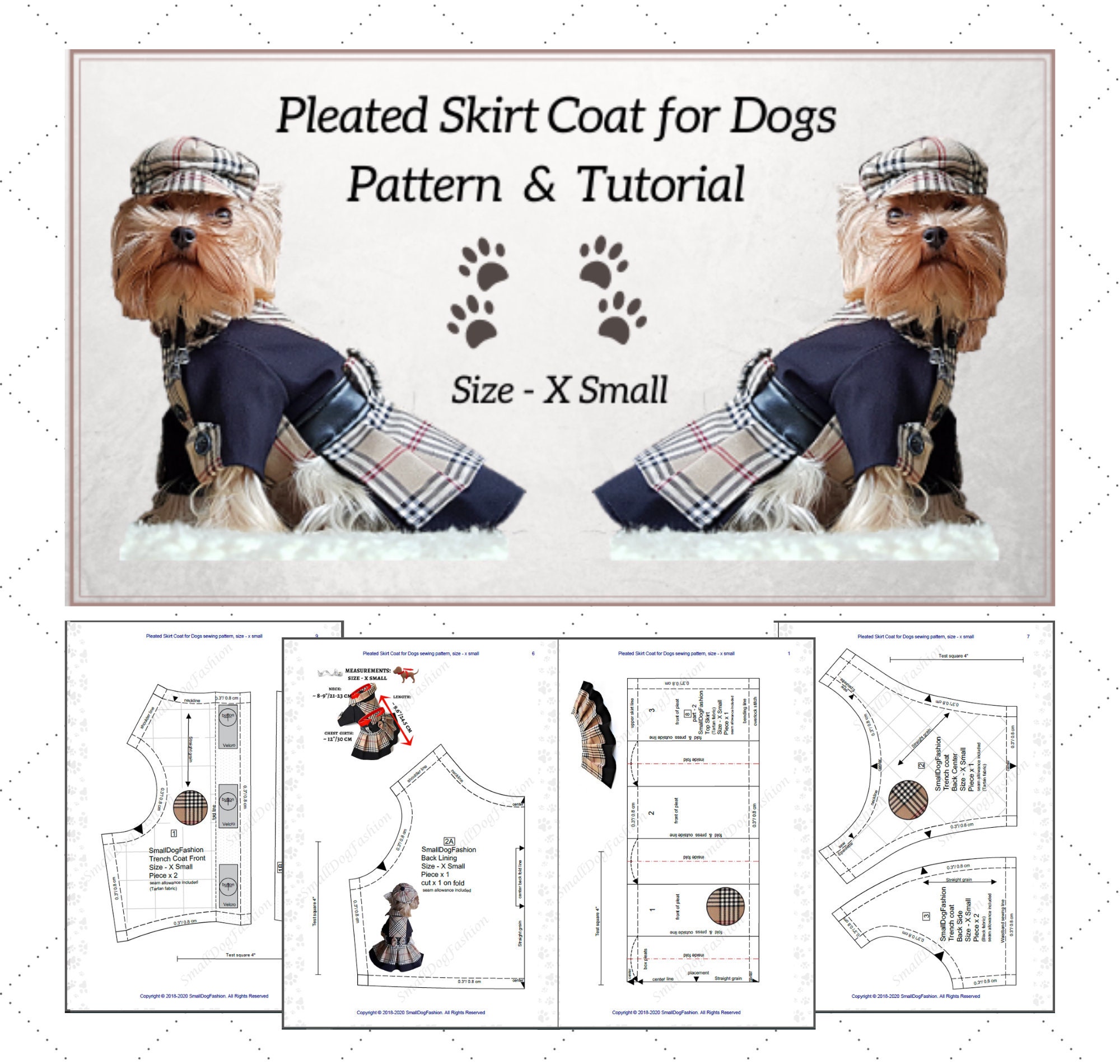 Dog Clothes Coat Sewing Patterns for Small Dogs PDF Dog Clothes Small ...