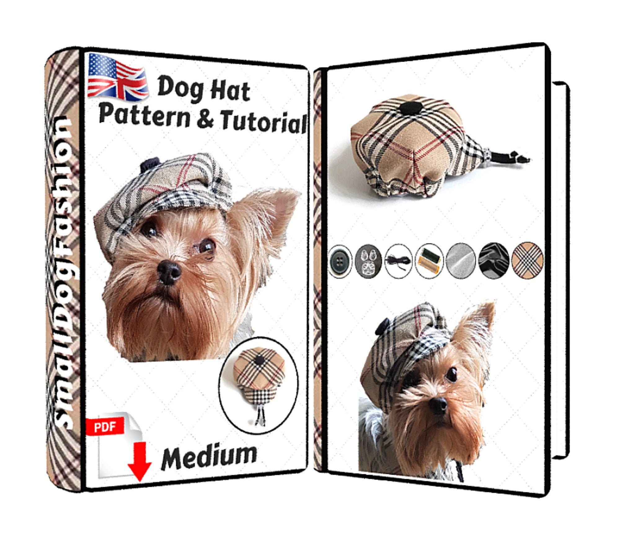 Small Dog Hat Pattern for Dog Pet Hat PDF Dog Hat Sewing Pdf Dog ...