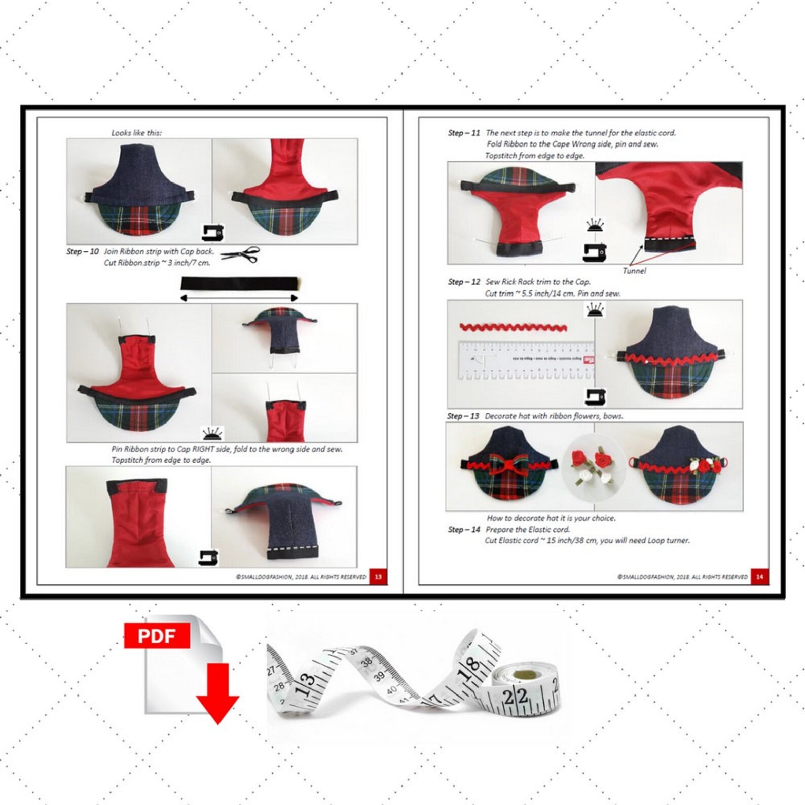 Small Dog Hat Pattern for Dog Pet Hat PDF Dog Hat Sewing Pdf Dog ...