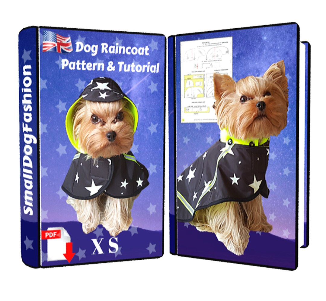 Small Dog Coat PDF Sewing Pattern Small Dog Clothes Dog Hoodie Pattern ...