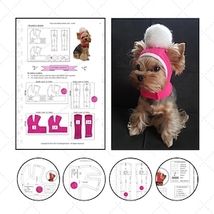 Dog Hat PDF Sewing Pattern Small Pet Hat Pet Clothes Pattern for Dogs ...