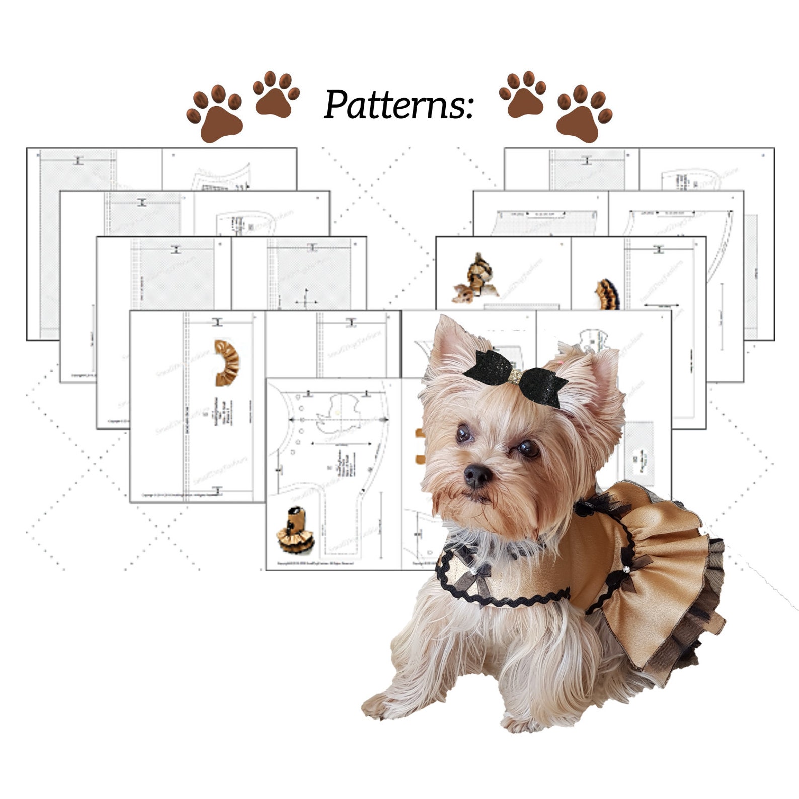 Dog Clothes Pattern for Small Dog Sewing Pattern Dog Dress - Etsy