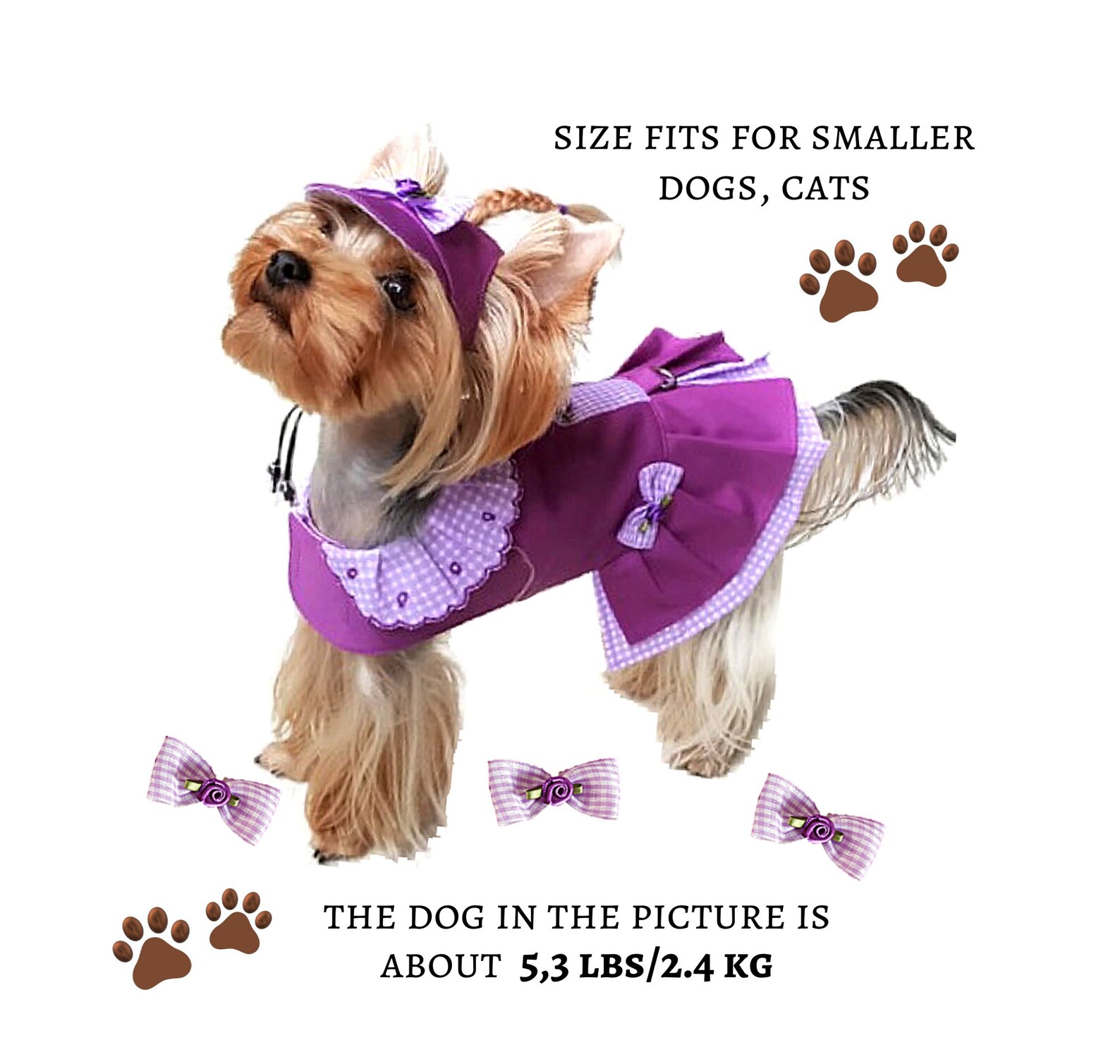 Small Dog Clothes Sewing Pattern PDF Pet Dress Pattern Girl Dog Clothes ...