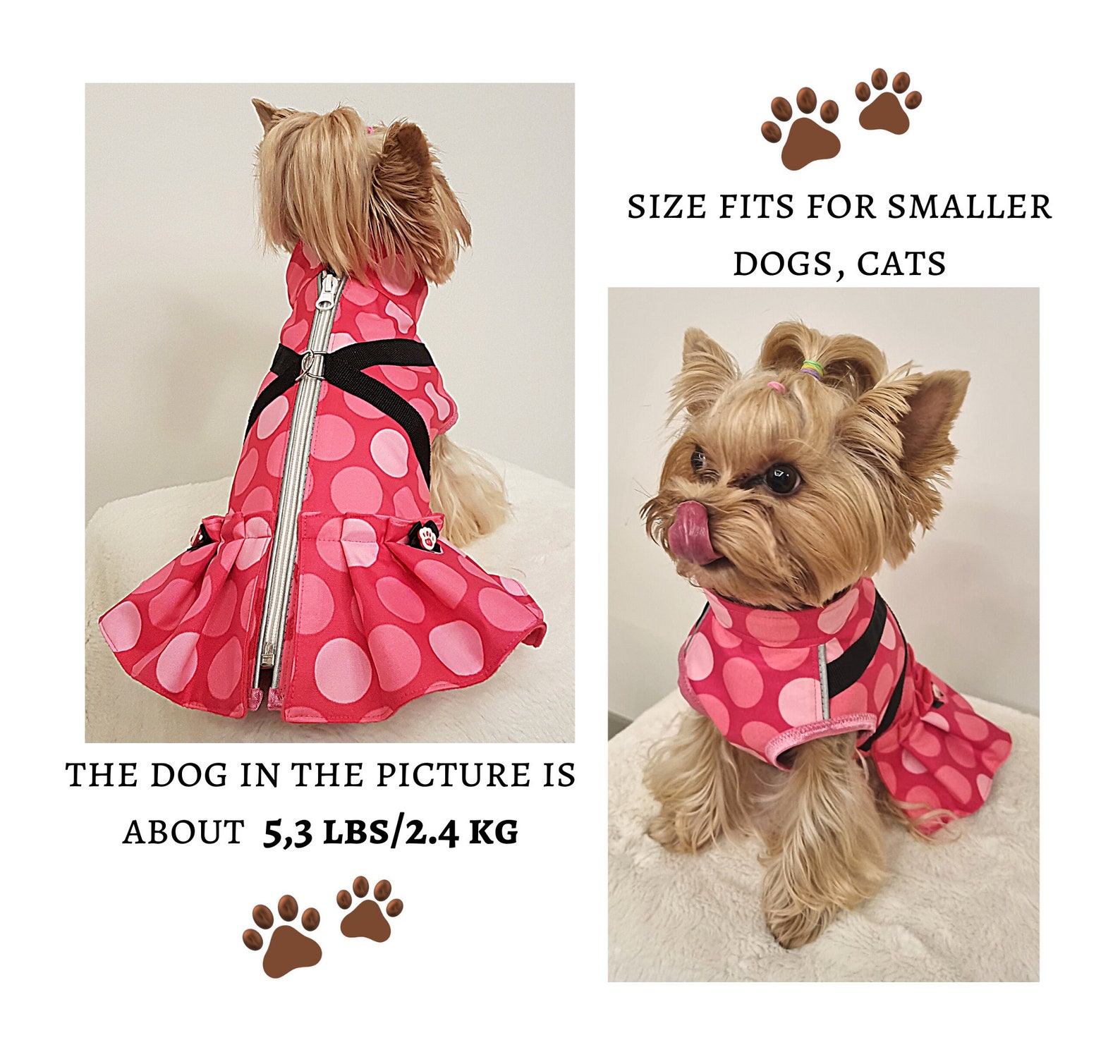 Dog Coat Sewing Pattern PDF, Small Dog Clothes Dog Outfit Clothes Small ...