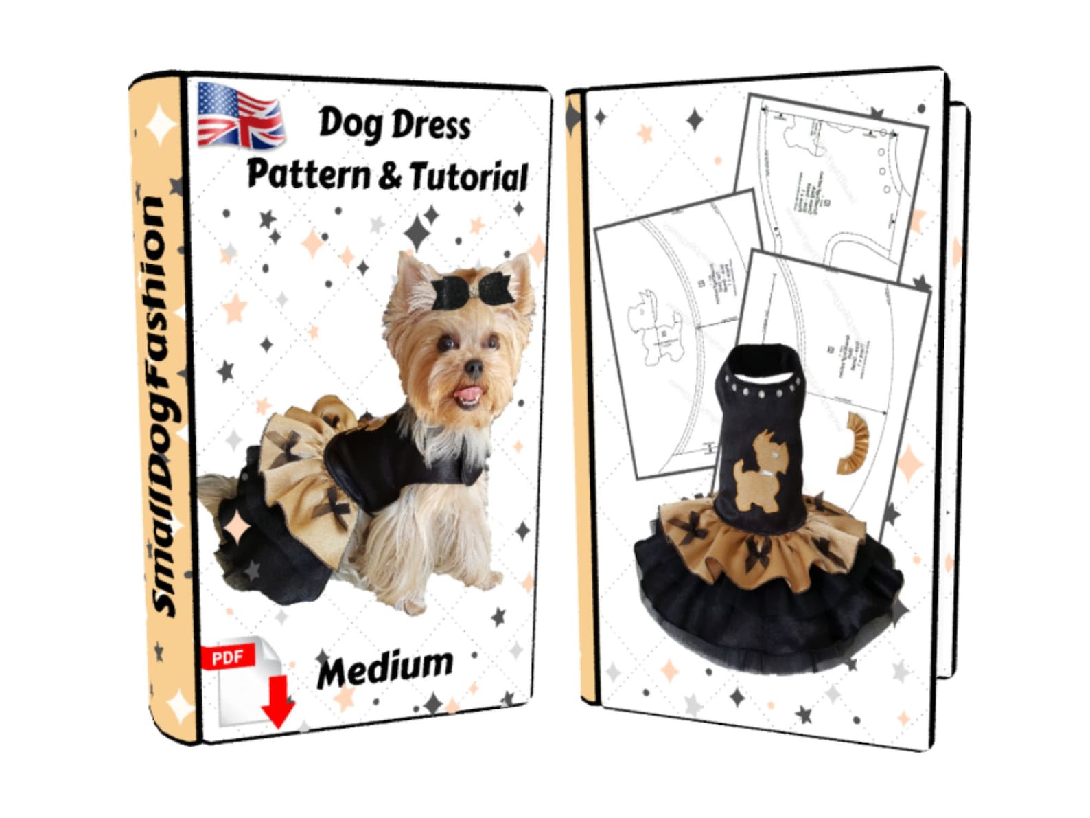 Dog Dress Pattern to Sew for Small Dog Girl Dog Clothes Dog Sewing ...