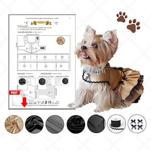 Small Dog Clothes Sewing Pattern With Sewing Tutorial PDF Size Medium ...