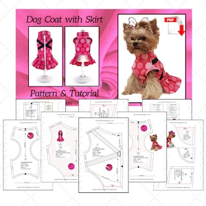 Dog Coat Sewing Pattern PDF, Small Dog Clothes Dog Outfit Clothes Small ...