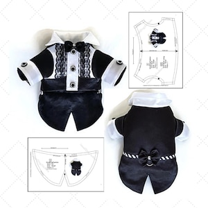 Dog Wedding Tuxedo PDF Sewing Patterns for Dogs Tuxedo Shirt PDF ...