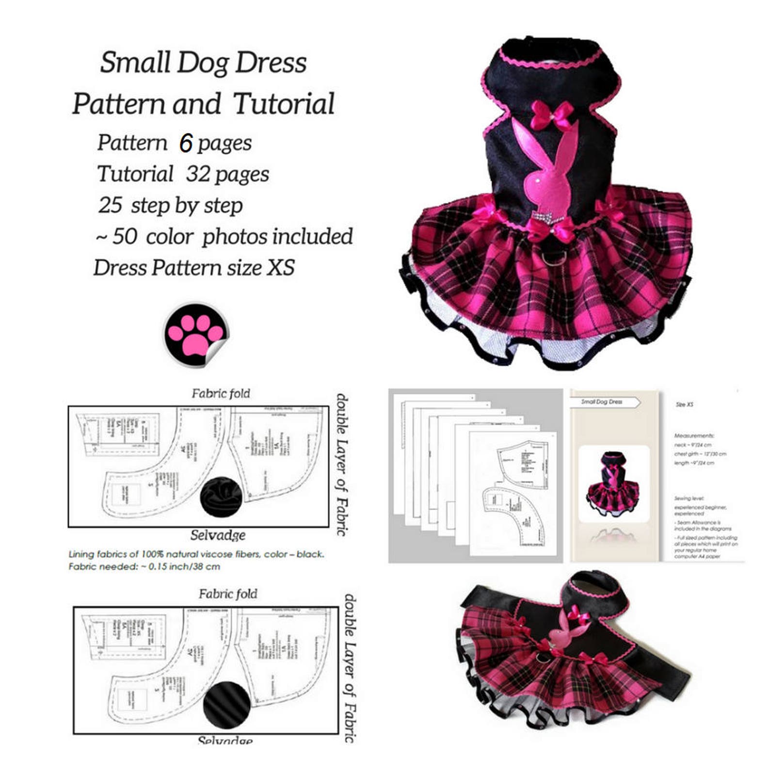 Dog Clothes Patterns Dog Dress Pattern Dog Clothes Small Dog | Etsy