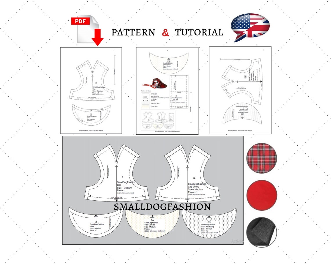 Dog Hat for Dogs PDF Pattern for Dog Clothes Small Dog Hat - Etsy