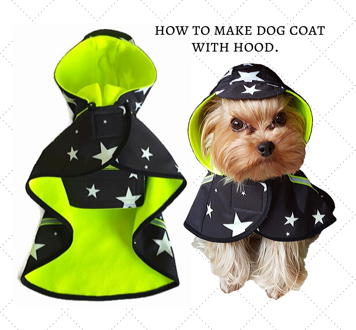 Waterproof Dog Coat PDF Sewing Pattern for Small Dog Clothes Dog Hoodie ...