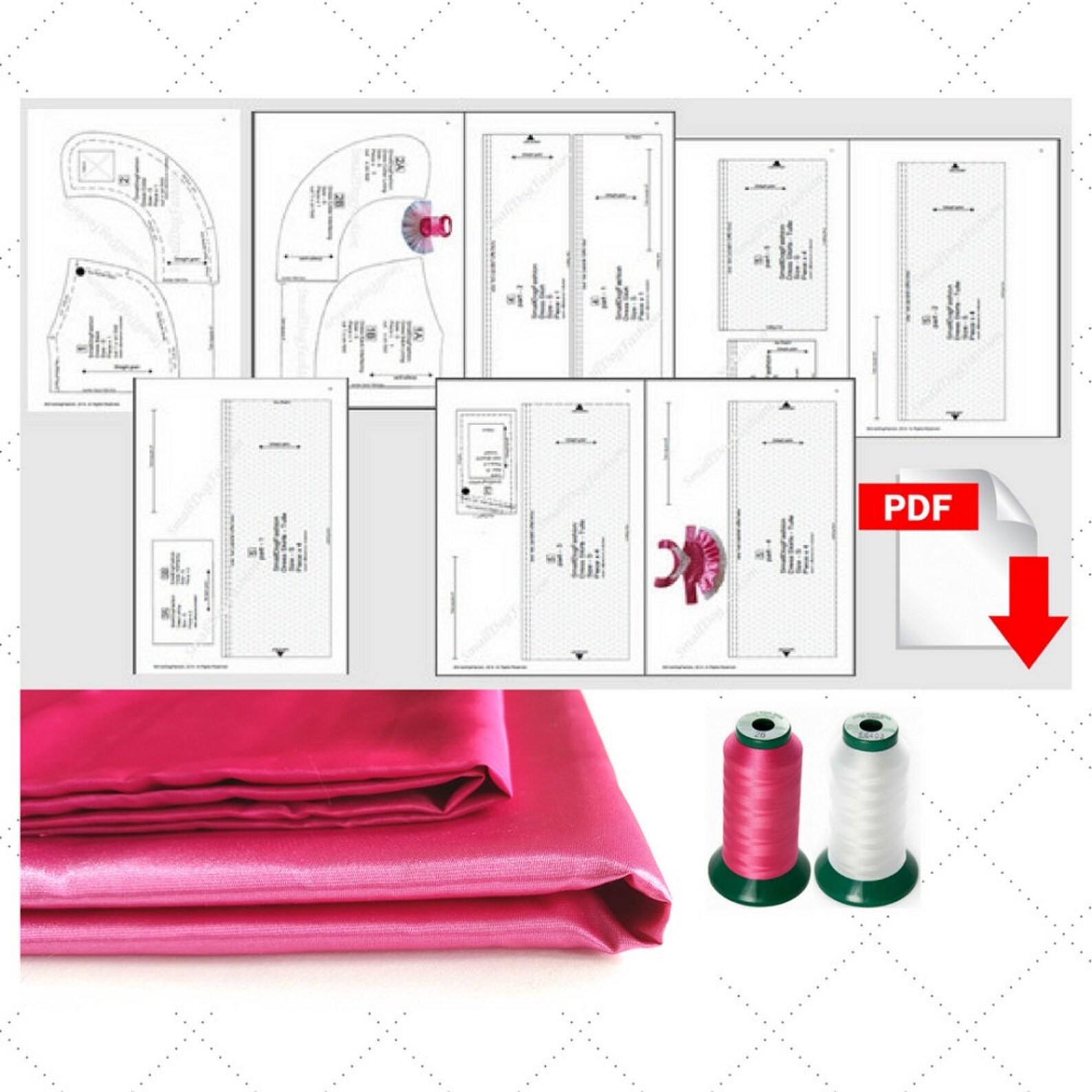 Pdf Dog Clothes Pattern For Dog Pdf Clothes For Dogs Small Dog Etsy