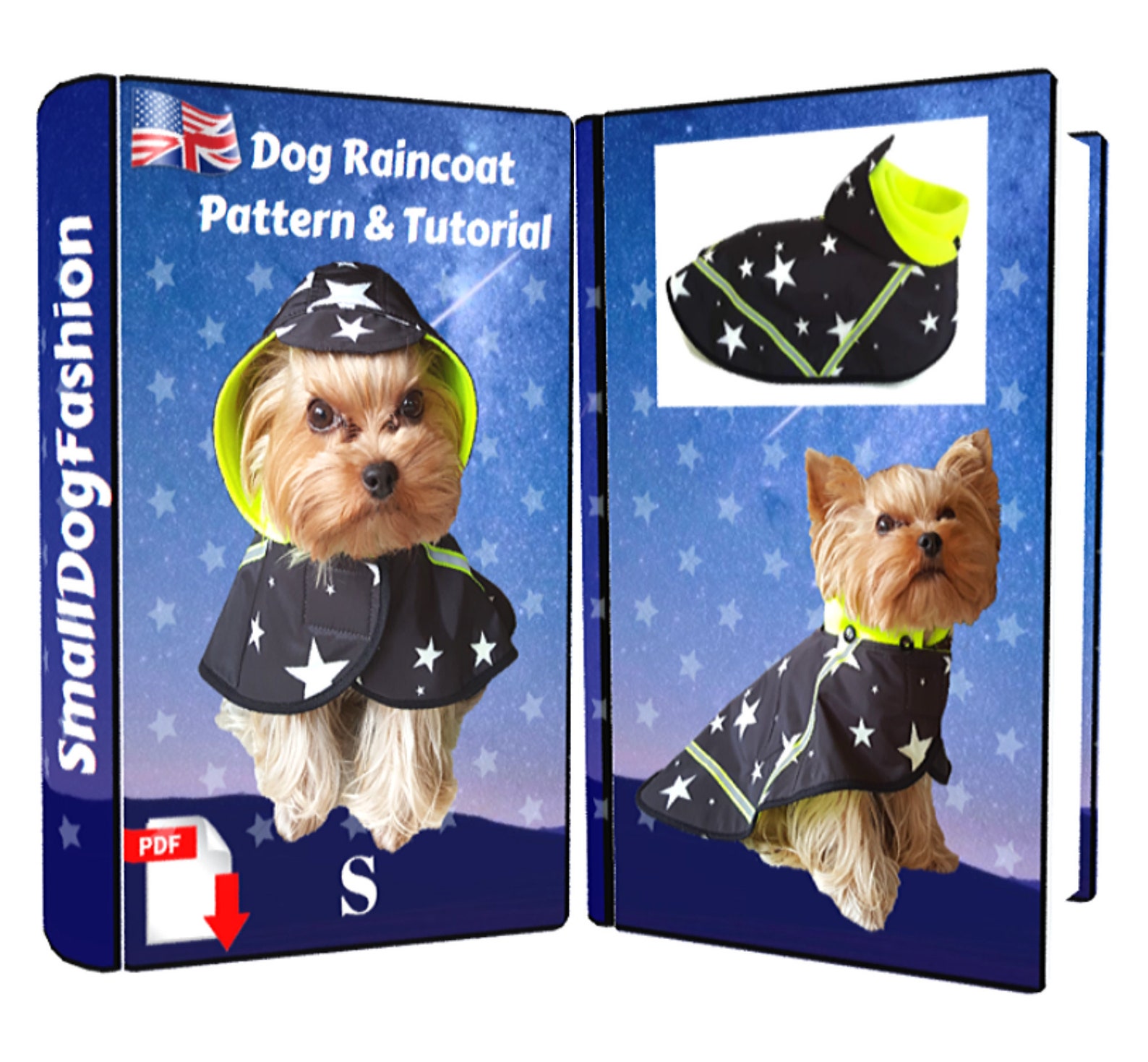 Waterproof Dog Coat PDF Sewing Pattern for Small Dog Clothes Dog Hoodie ...