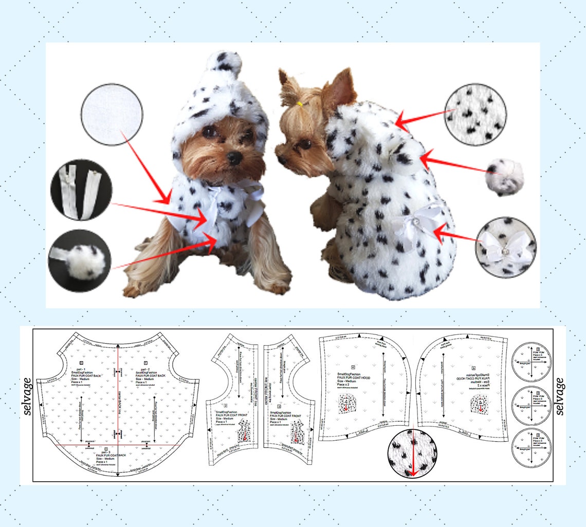 Pattern Dog Clothes Small Dog Clothes Pattern Dog Coat Pattern Dog ...