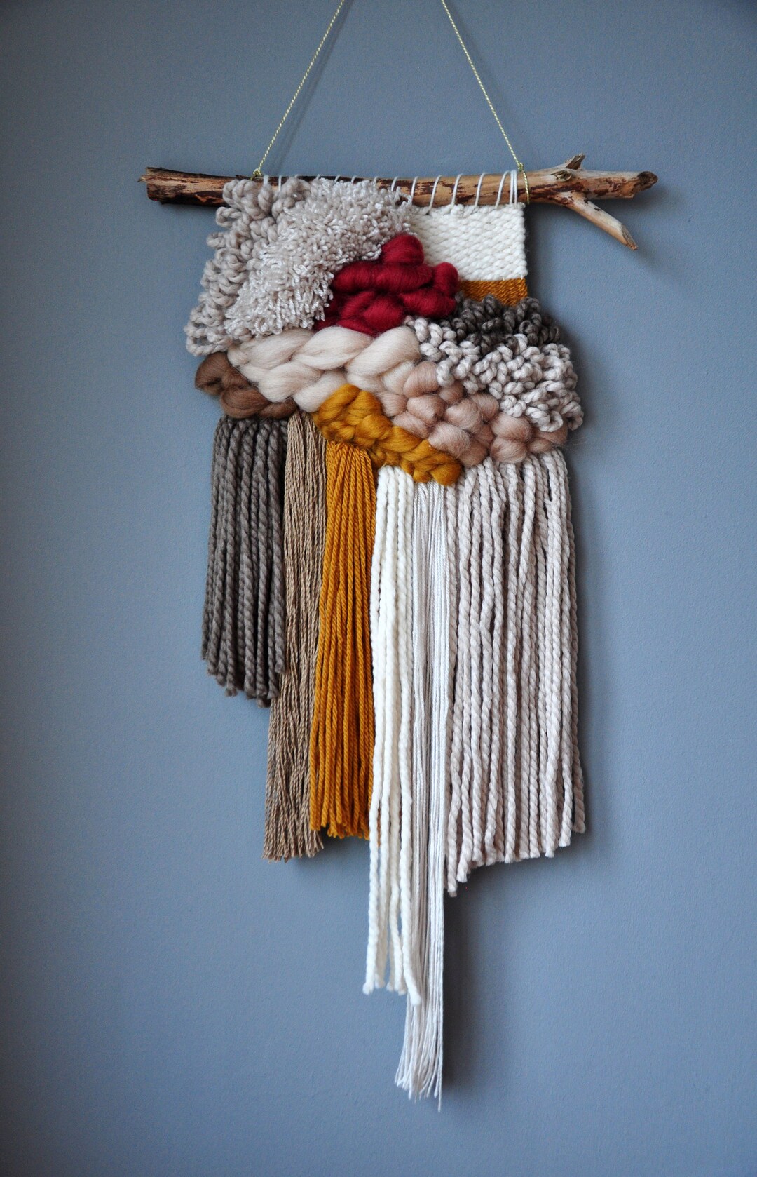 LARGE Weaving, Boho, Tapestry, Wool, Wall Weaving, Woven Wall Hanging ...