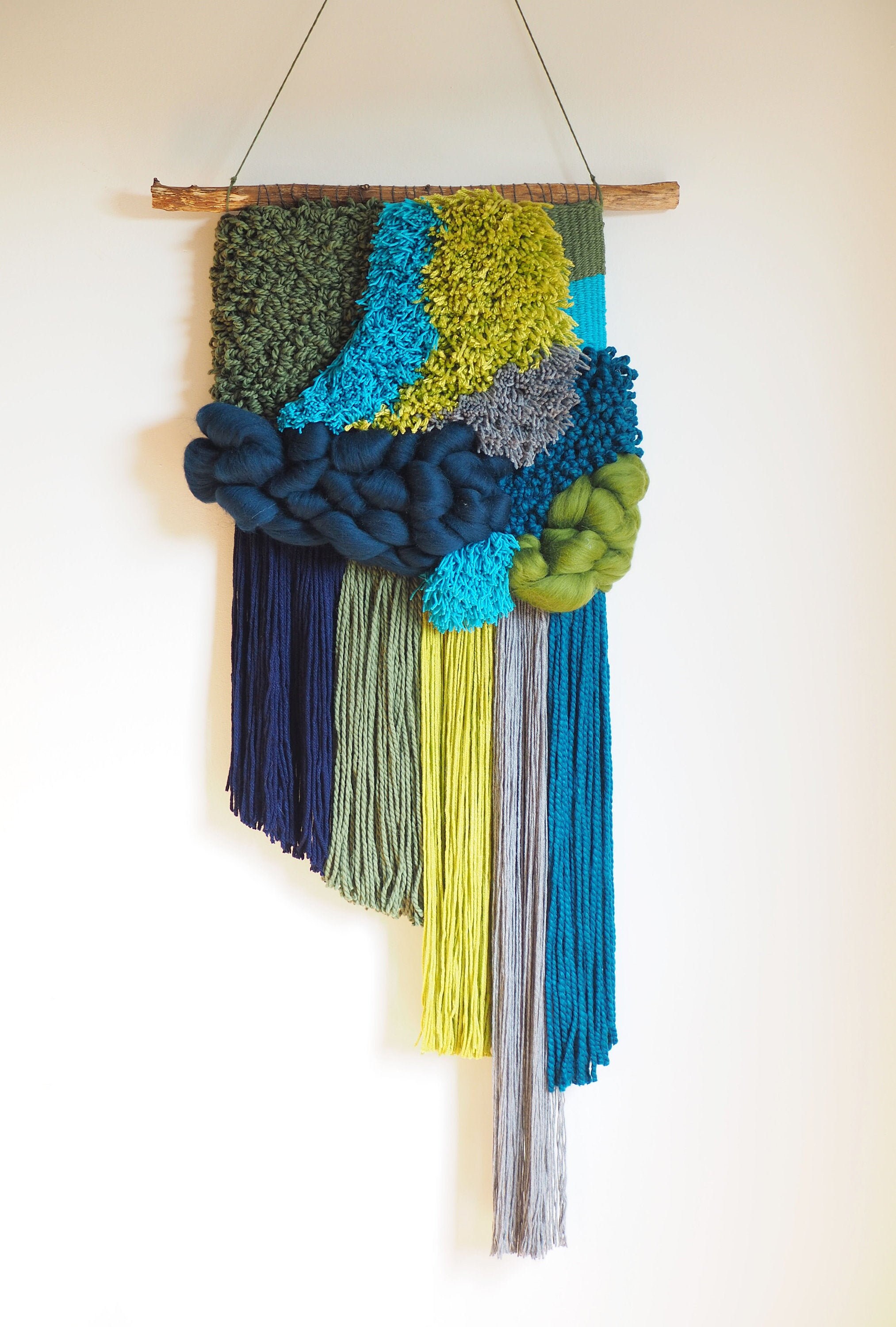 XL LARGE Woven Wall Hanging, Weaving, Boho, Tapestry, Wool, Wall ...
