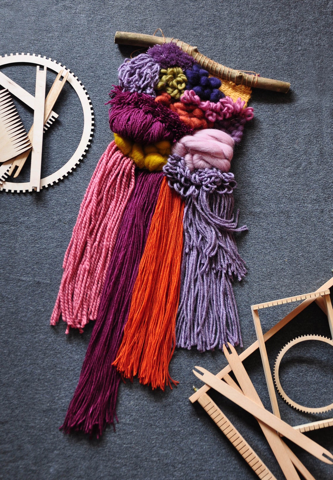 LARGE Weaving Boho Wandteppiche Wolle Wandweberei gewebte - Etsy.de