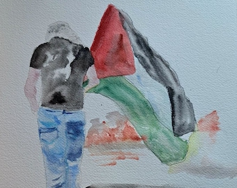 Watercolor Palestine Painting - Etsy