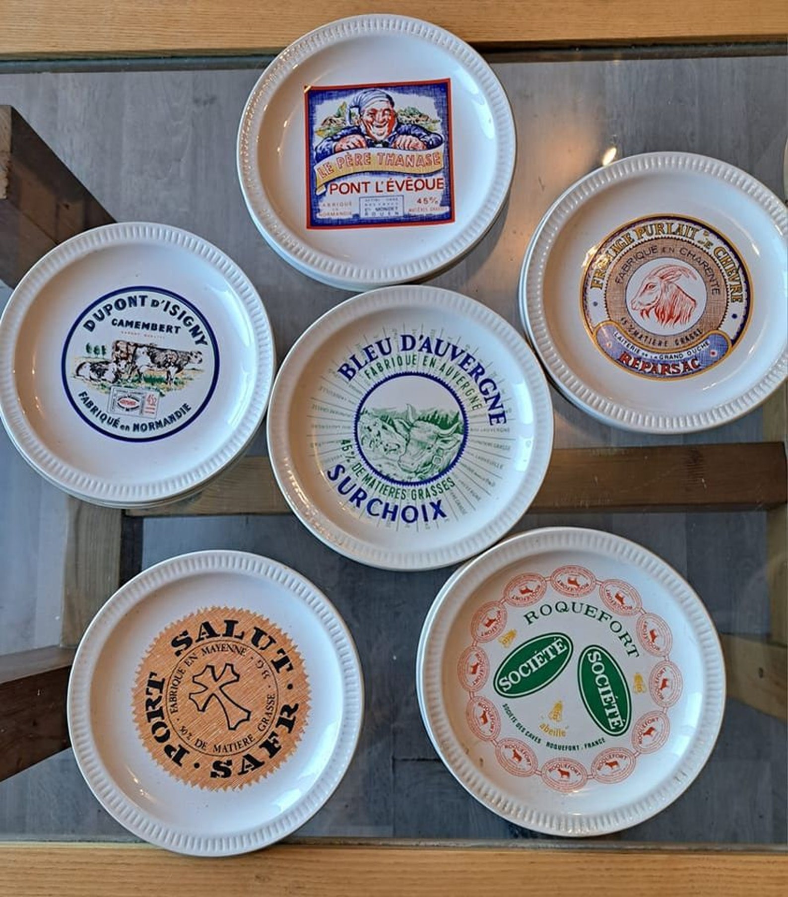 6 Vintage Cheese Plates From the 1950s, Highly Sought After, Very Good ...